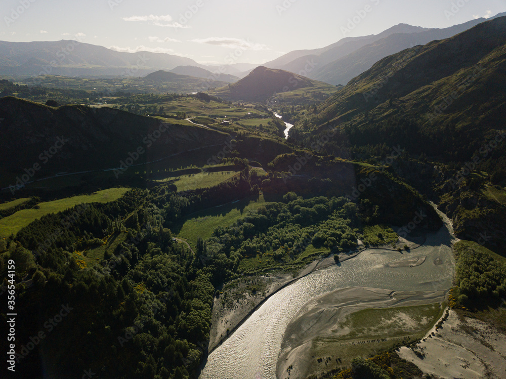 Aerial photos around Arthurs Point in Queenstown, New Zealand taken in ...