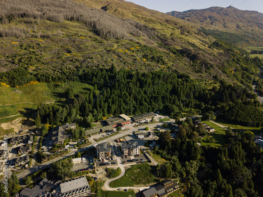 Aerial photos around Arthurs Point in Queenstown, New Zealand taken in ...
