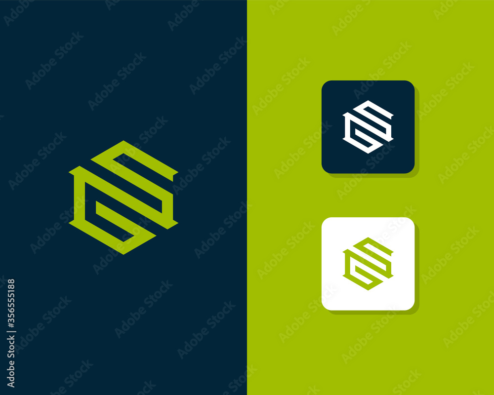 Letters S and G or SG line logo design. Linear minimal stylish emblem ...
