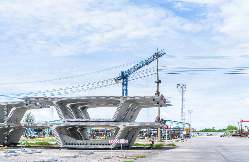 Stock precast segmental box girder bridge, Bridge construction ...