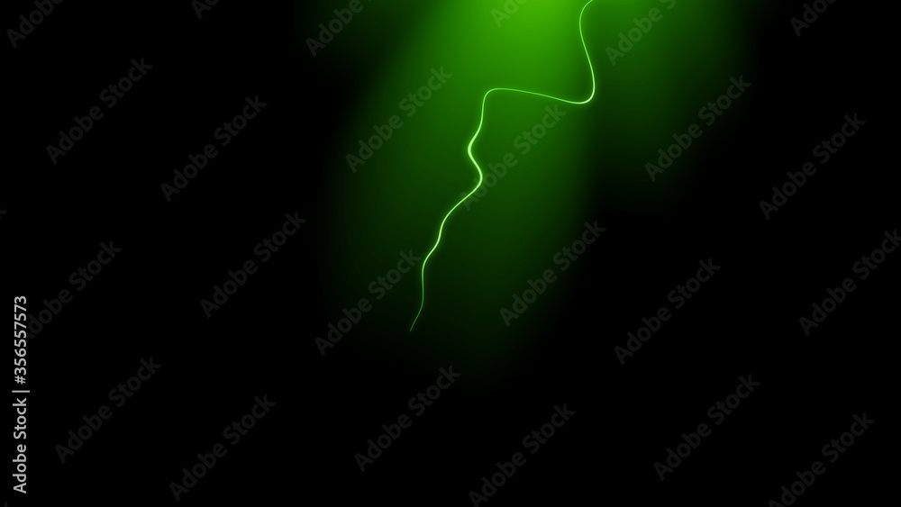 Abstract realistic nature green lightning thunder background . Bright ...