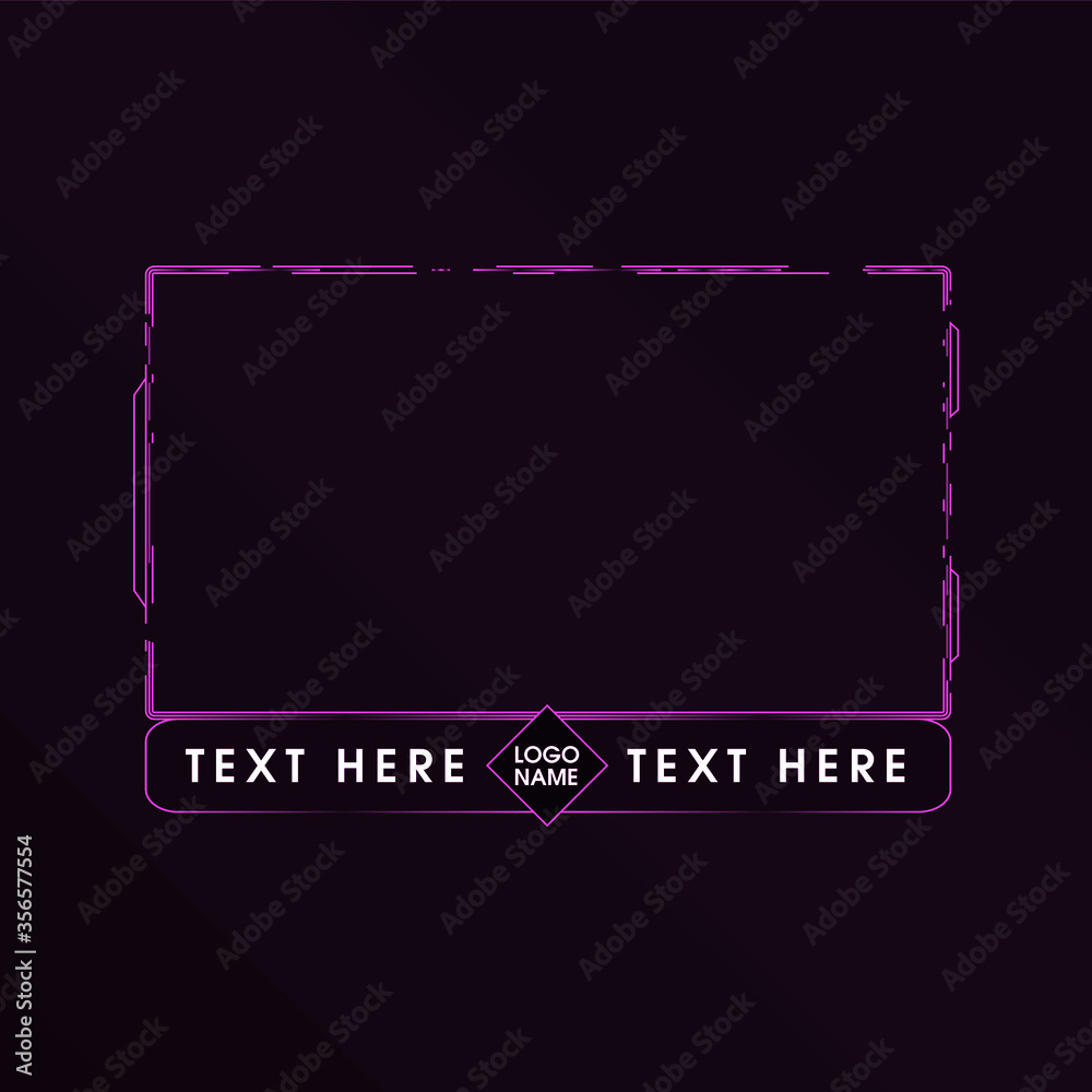 Poster Streamers face cam panel design Advanced - VECTOR – Wall Art ...