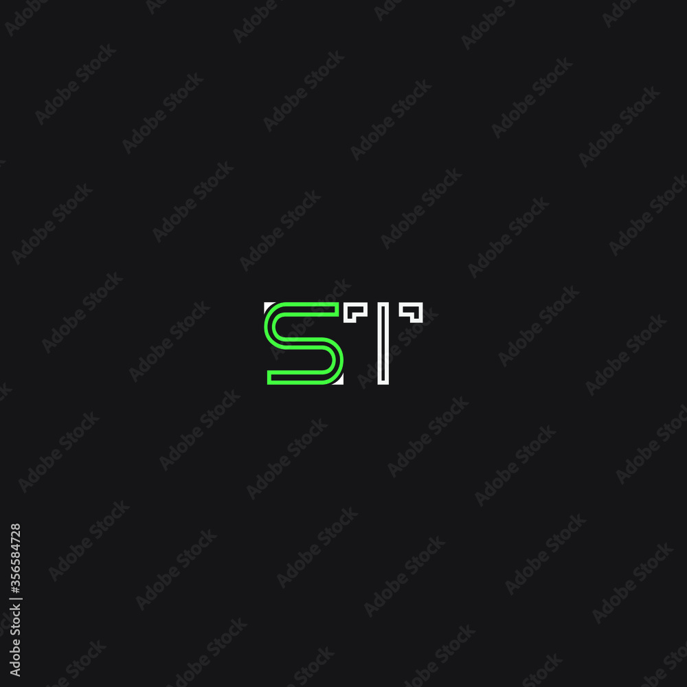 ST Letter Modern gaming Website Logo Design Idea Stock Vector | Adobe Stock