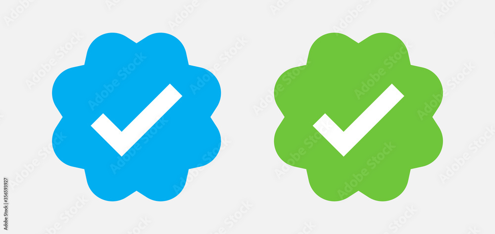 verify icon, verification batch sign vector eps10 Stock Vector | Adobe ...