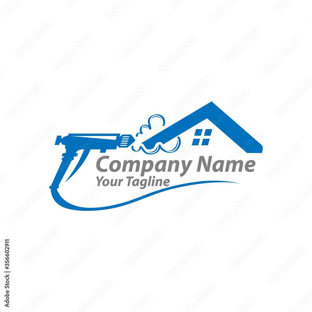 Construction spray foam Insulation logo element. Vector illustration of ...
