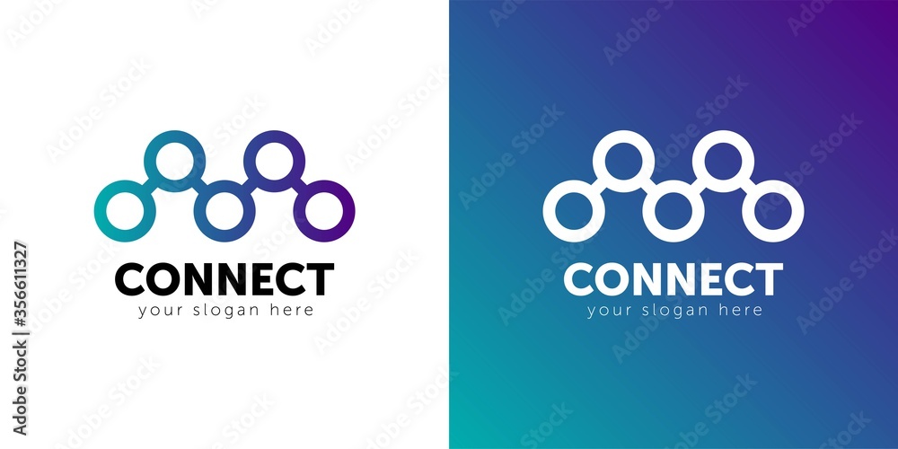connect logo. logotype for your business. clear design Stock Vector ...