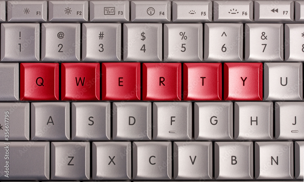 qwerty keyboard Stock Photo | Adobe Stock