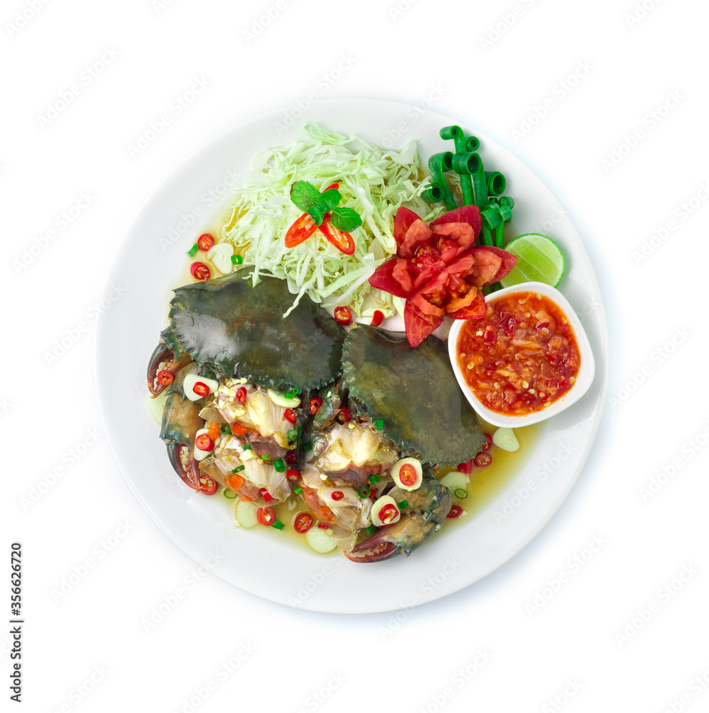Pickled Crab in Sweet fish sauce Served Spicy Chili Sauce Stock Photo ...