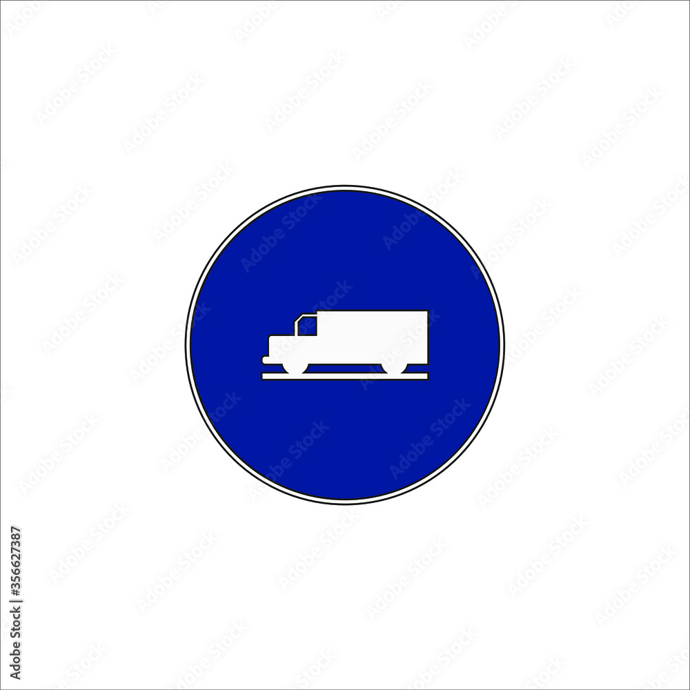 Roadway traffic signs icons for trucks. illustration for web and mobile ...