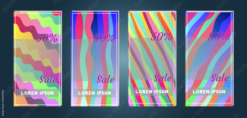 Set of mobile sale banners. Discount and sale banners. Template for ...