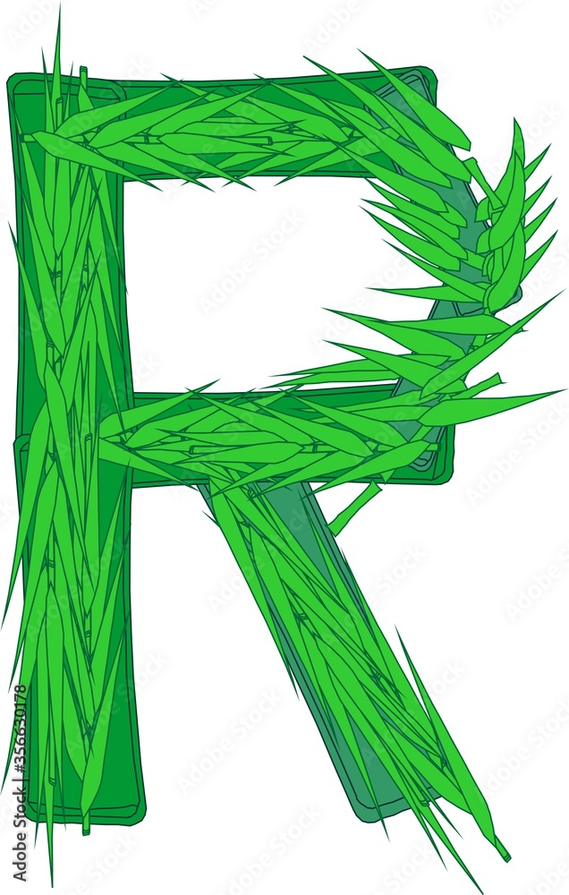 alphabet . font bamboo. designed based on parts of bamboo Stock Vector ...
