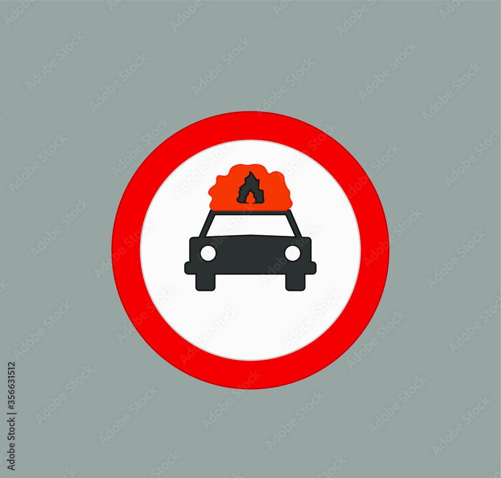 Roadway traffic sign icons for dangerous goods. illustration for web ...