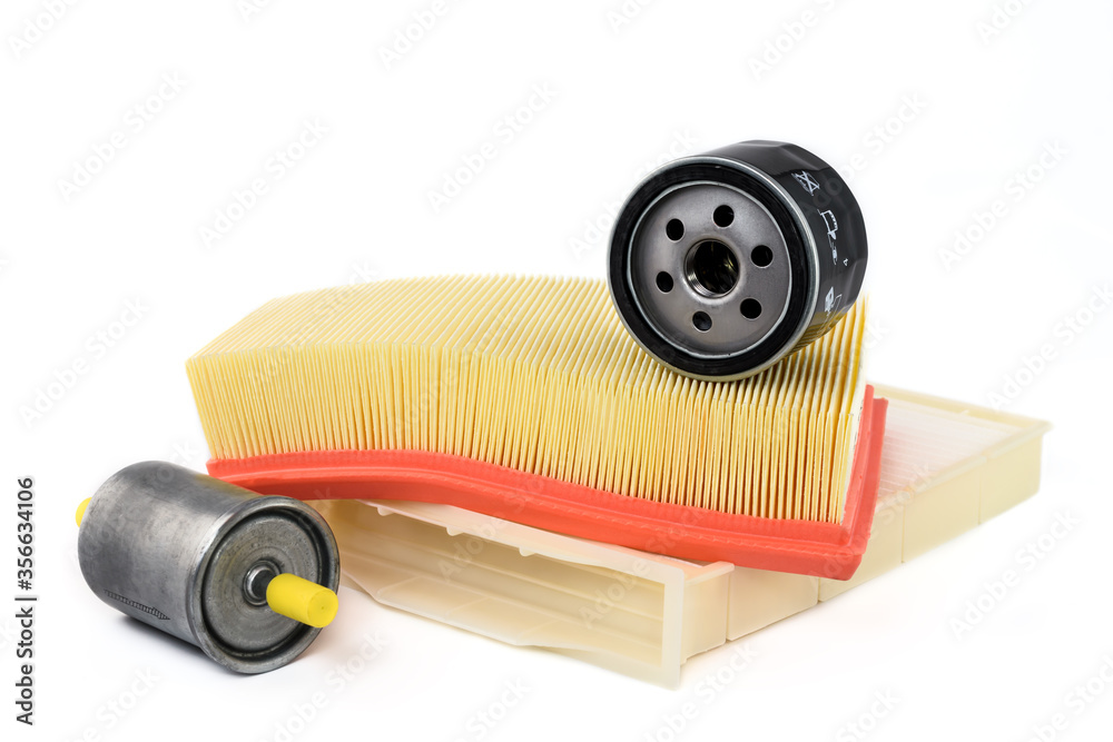 Car filter set isolated on white background Stock Photo | Adobe Stock