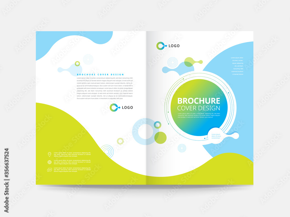 Brochure cover design template Premium Vector Stock Vector | Adobe Stock
