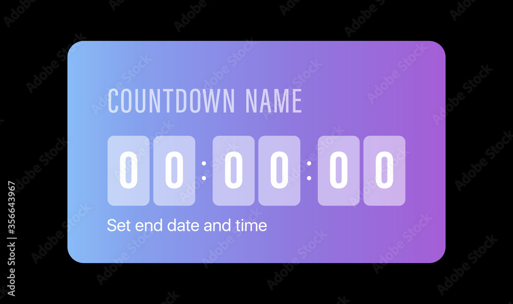 Instagram Countdown Timer. Social Media Sticker. Template Icon. User ...