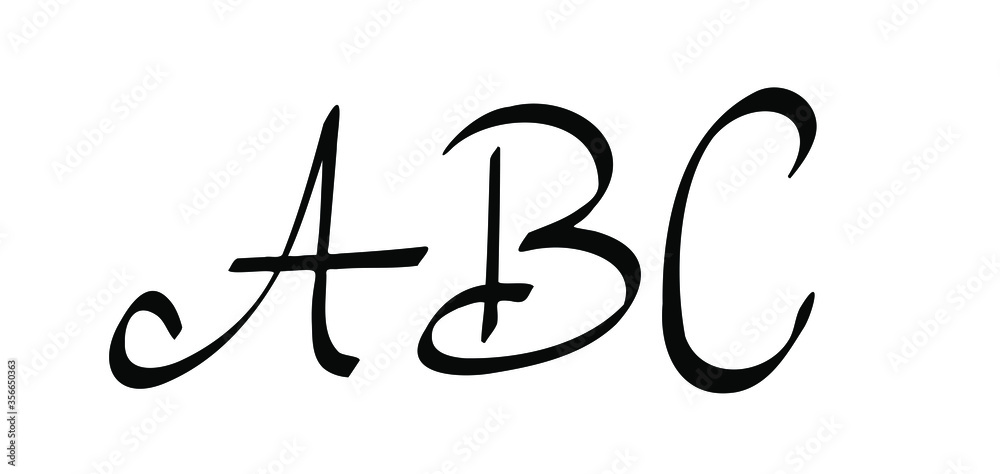 ABC alphabets handwritten in Vector format Stock Vector | Adobe Stock
