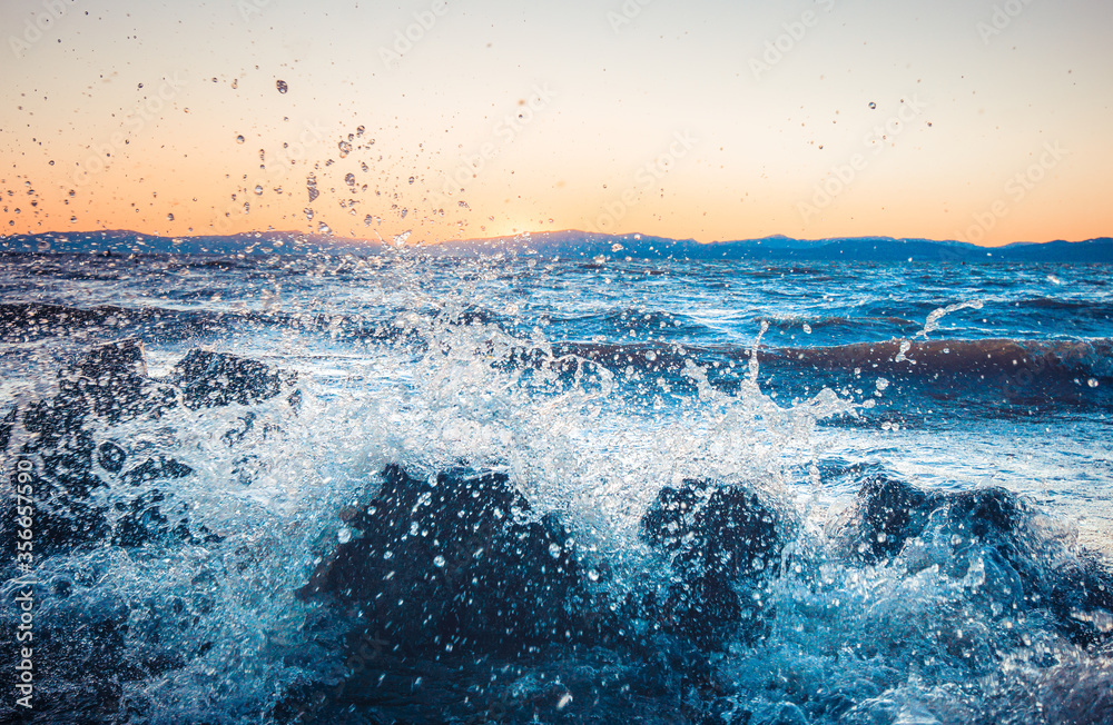 water splash in the sea Stock Photo | Adobe Stock