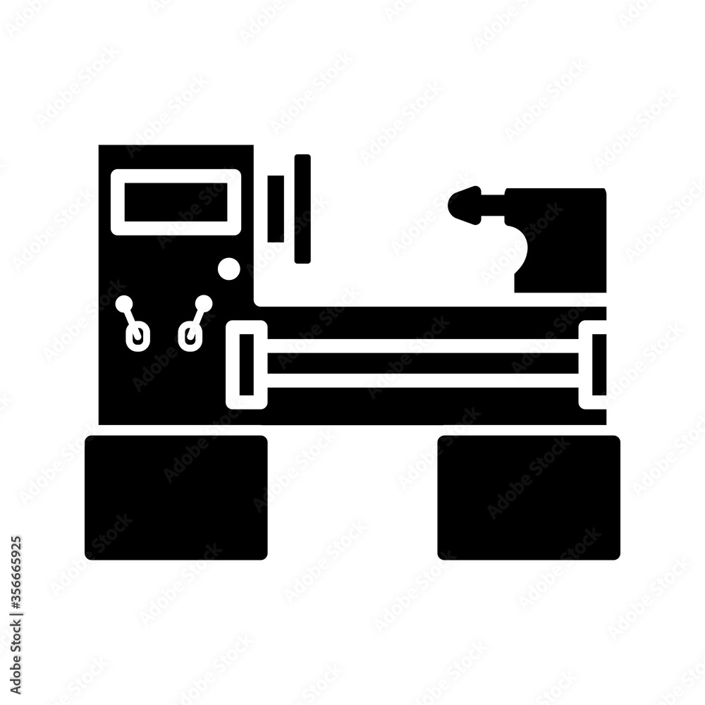 lathe machine icon design ,flat style trendy collection Stock Vector | Adobe Stock