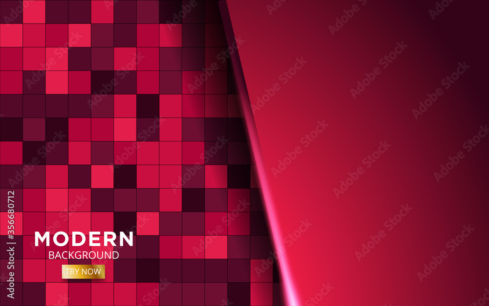 Luxury red overlay layers background banner design. Realistic light ...