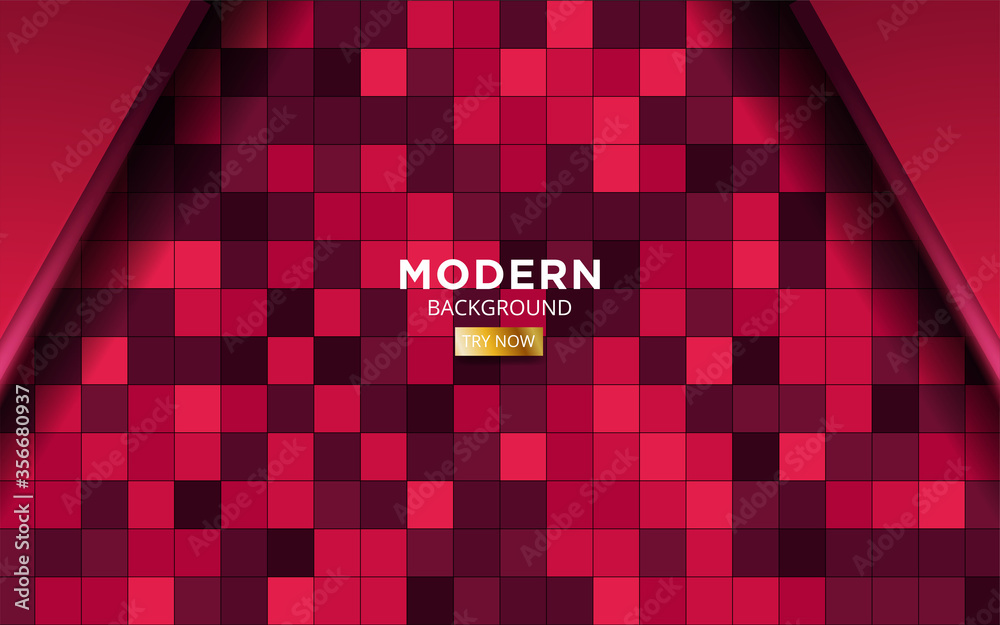 Luxury red overlay layers background banner design. Realistic light ...