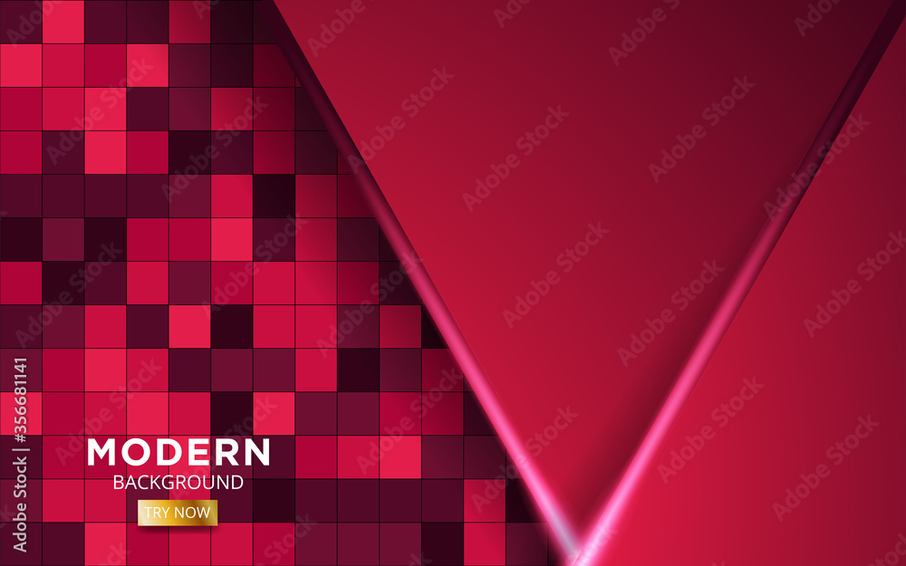 Luxury red overlay layers background banner design. Realistic light ...