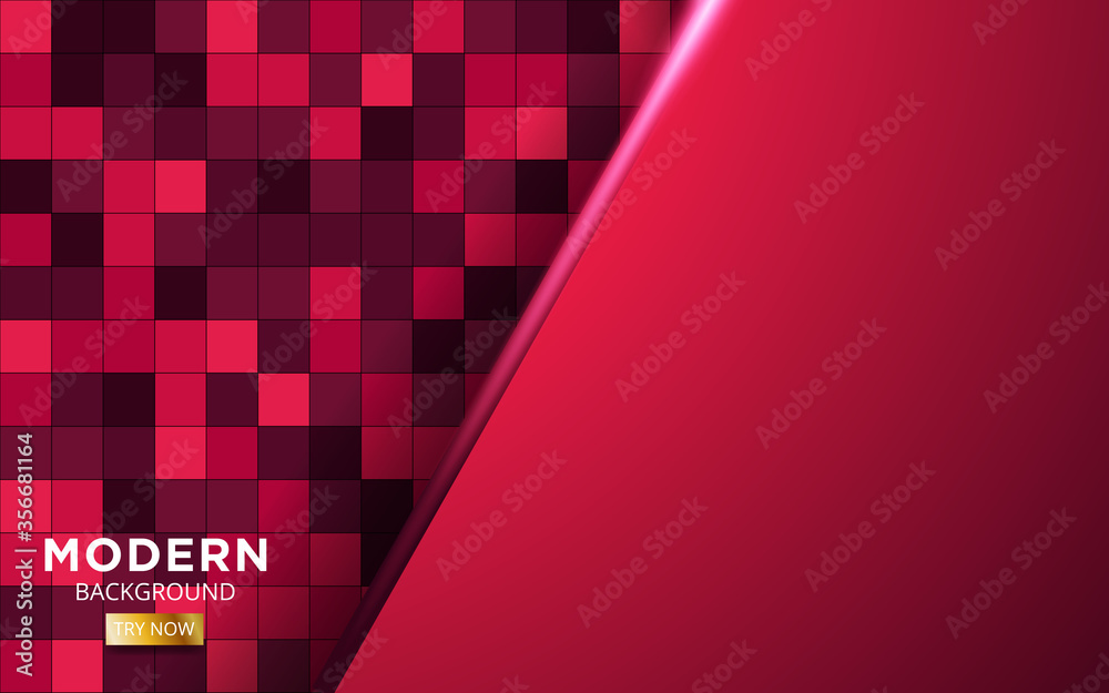 Luxury red overlay layers background banner design. Realistic light ...