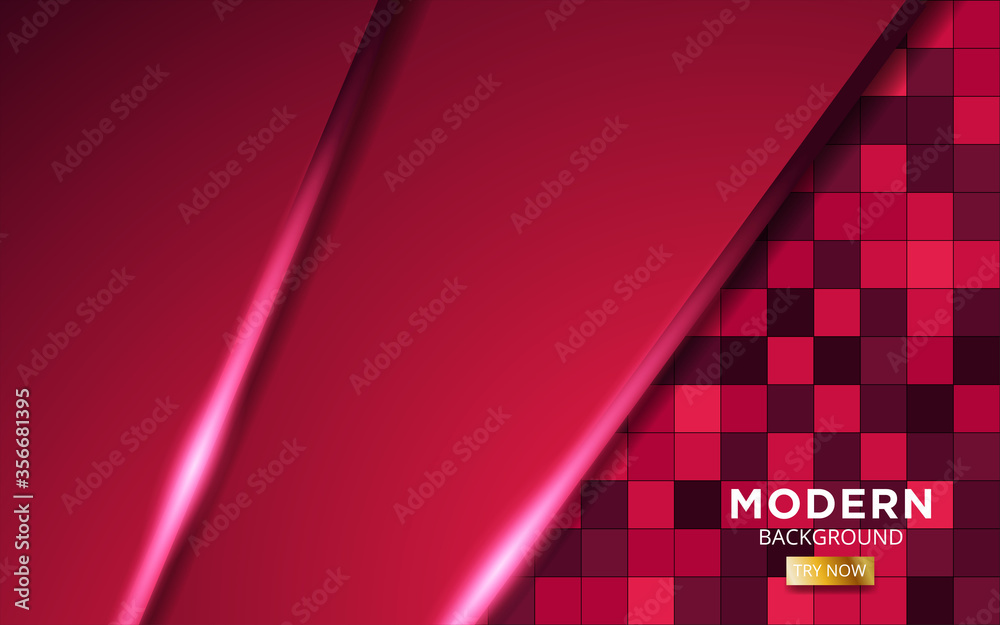 Luxury red overlay layers background banner design. Realistic light ...