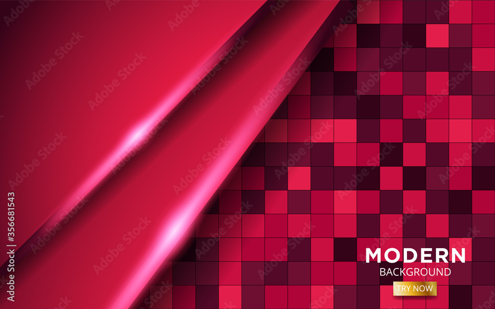 Luxury red overlay layers background banner design. Realistic light ...