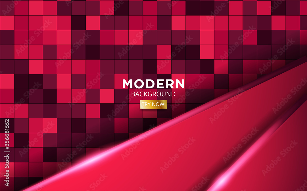 Luxury red overlay layers background banner design. Realistic light ...