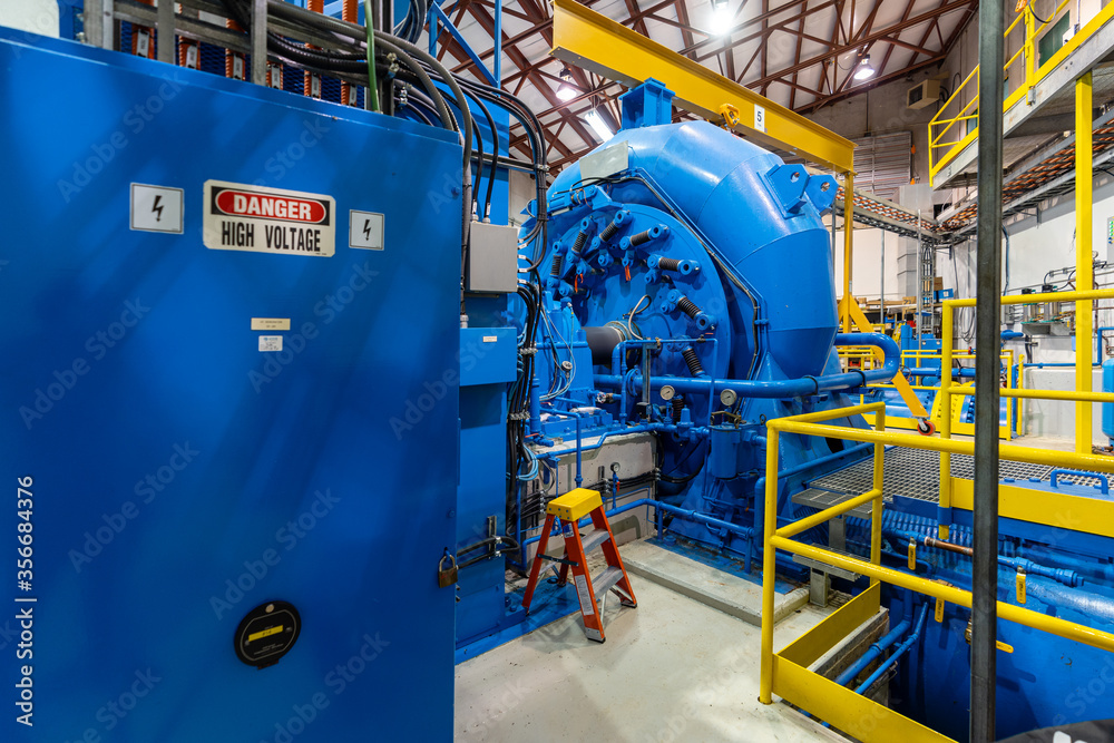 A water turbine unit in a power plant Stock Photo | Adobe Stock