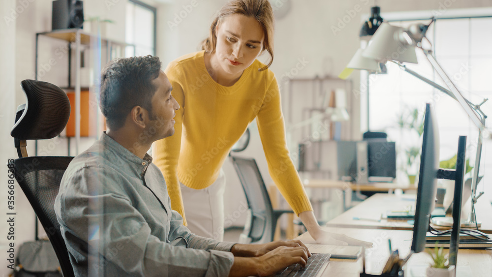 Handsome Indian Professional Sitting at His Desk Working on Laptop ...