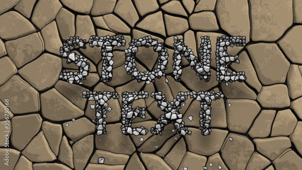 Stylized Stone Text Titles Stock Template | Adobe Stock