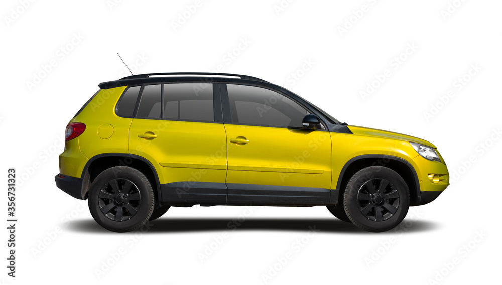 SUV car side view isolated on white Stock Photo | Adobe Stock