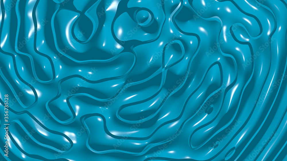 Uniform 3D abstract background of simple patterns of HONOLULU BLUE ...