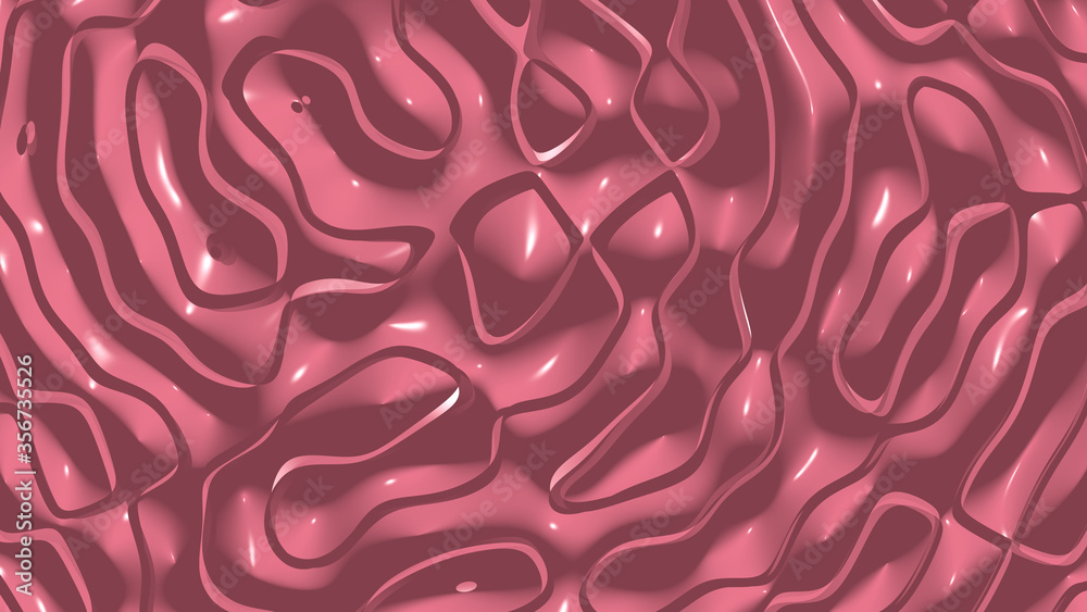 Plain 3D abstract background of monochromic SIZZLING RED color with ...