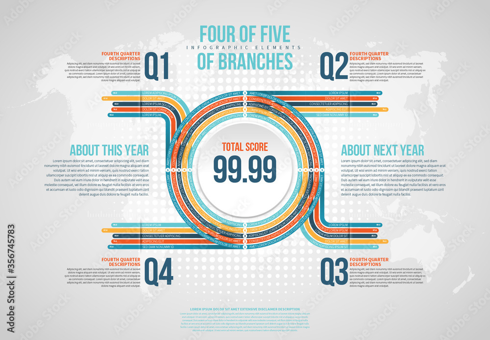 Circular Connection Infographic Stock Template | Adobe Stock