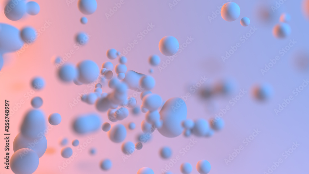 floating blob ball liquid flying modern design background metaball merging futuristic color ...