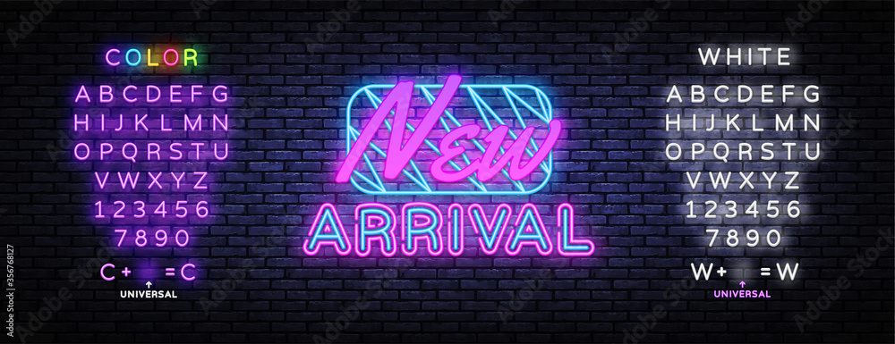 New Arrival neon sign vector. New Collection Design template neon sign ...