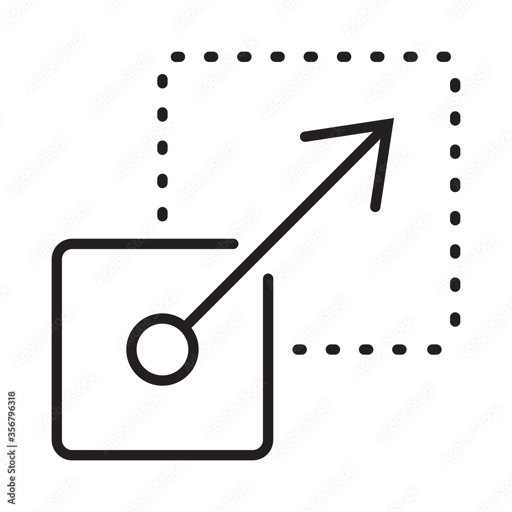 Scalability or scalable system line art vector icon for apps and ...