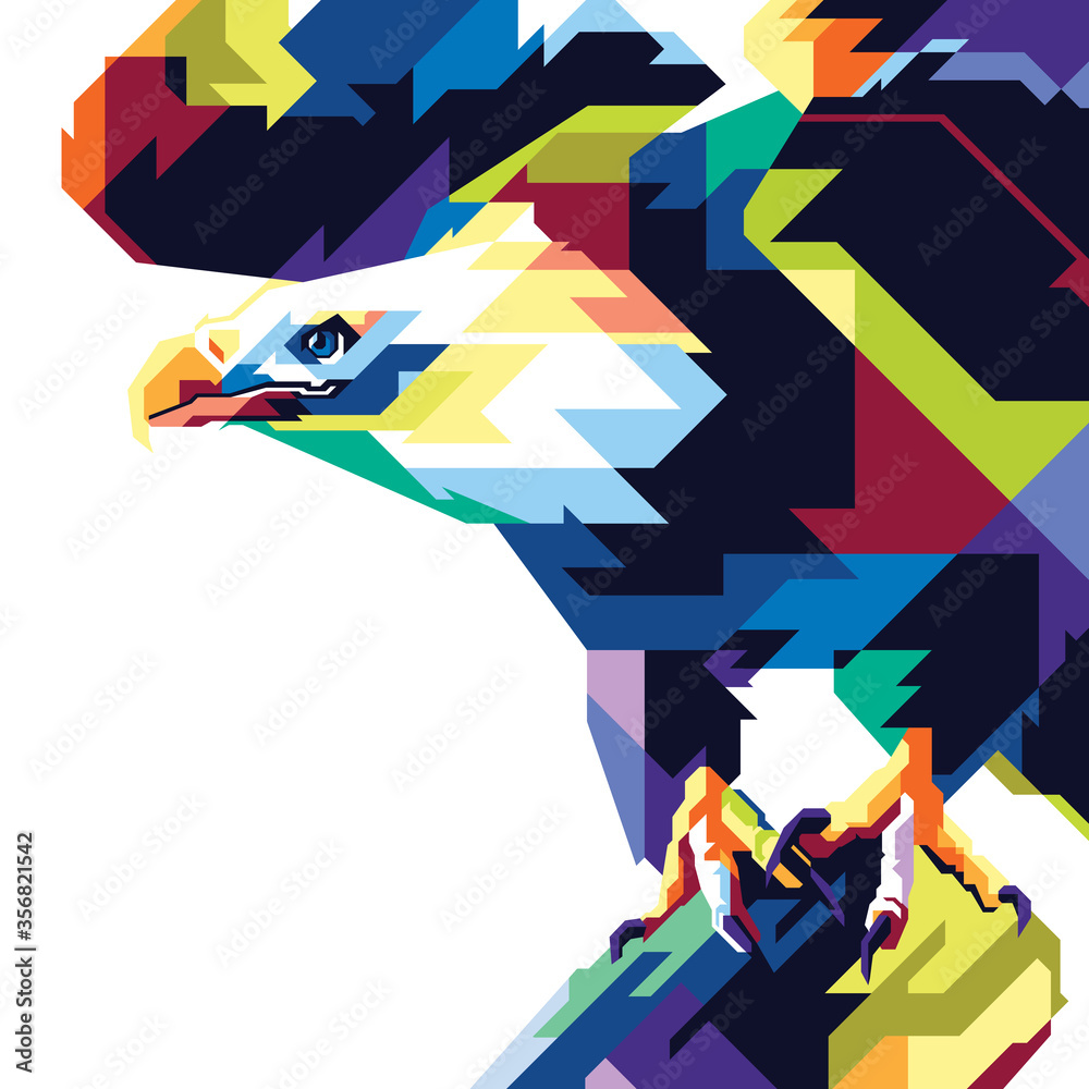 Colorfull Eagle Stock Vector | Adobe Stock