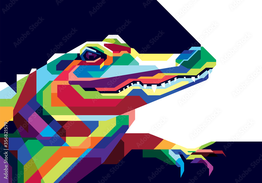ColorFull Crocodile Stock Vector | Adobe Stock