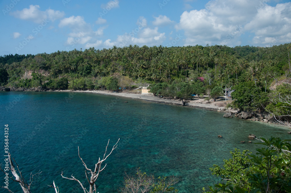 A beautiful seascape from Benteng Jepang tourism spot in Anoi Itam ...