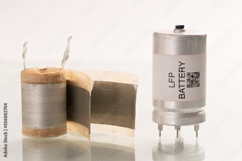 Lithium iron phosphate battery LiFePO. or LFP battery lithium ...