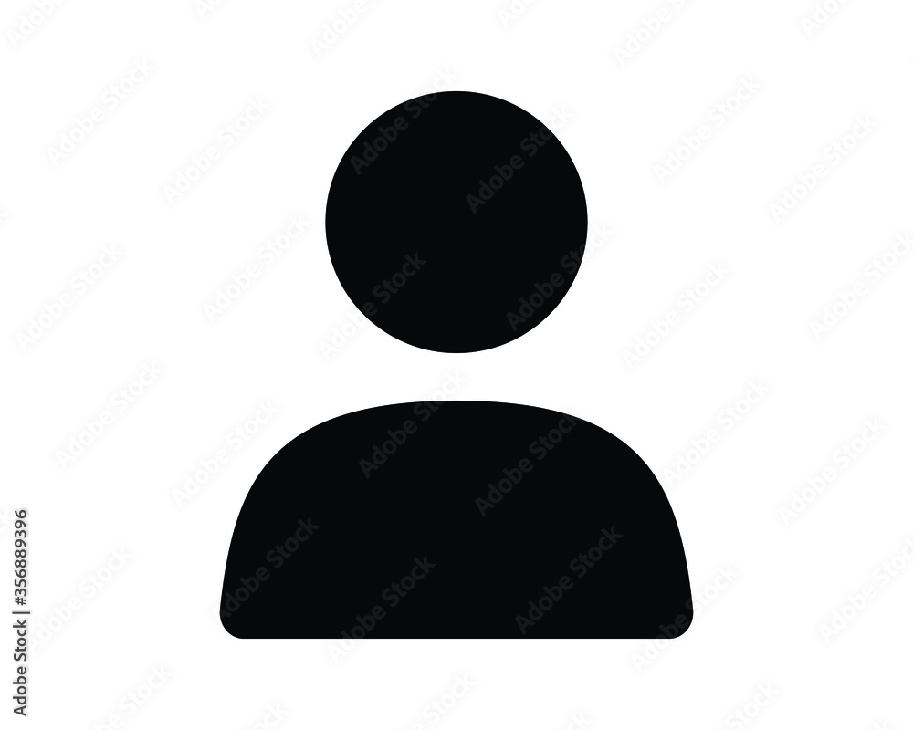 Silhouette profile person icon vector Stock Vector | Adobe Stock