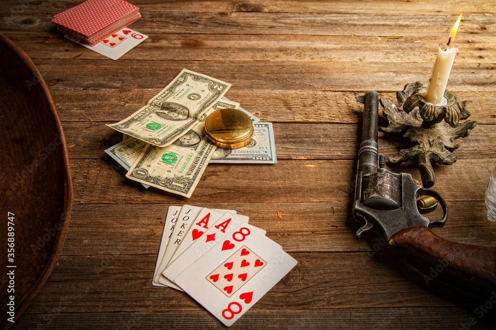 playing card gun Stock Photo | Adobe Stock