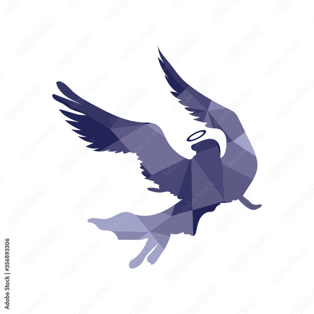 Flying Angel With Bird