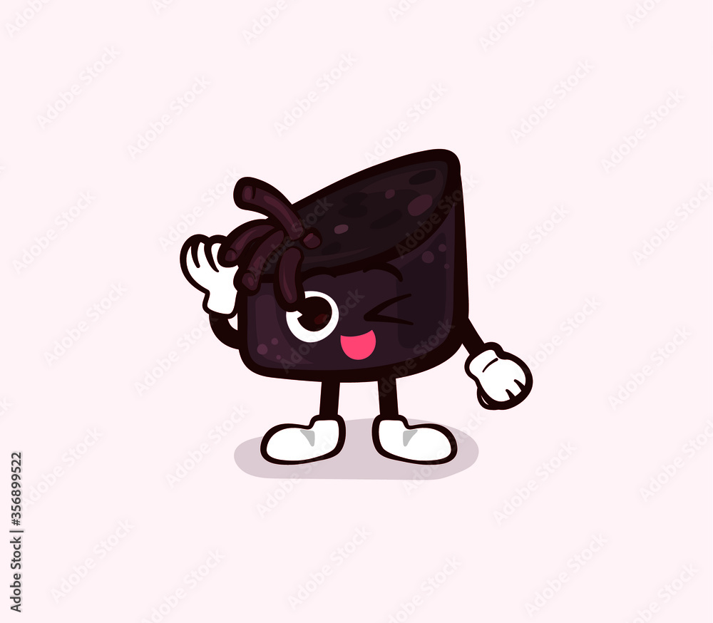 분식 캐릭터 일러스트, 순대 Stock Vector | Adobe Stock