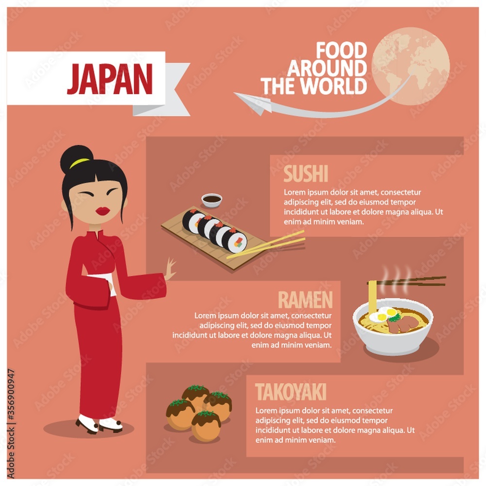 infographic of japanese food Stock Vector | Adobe Stock