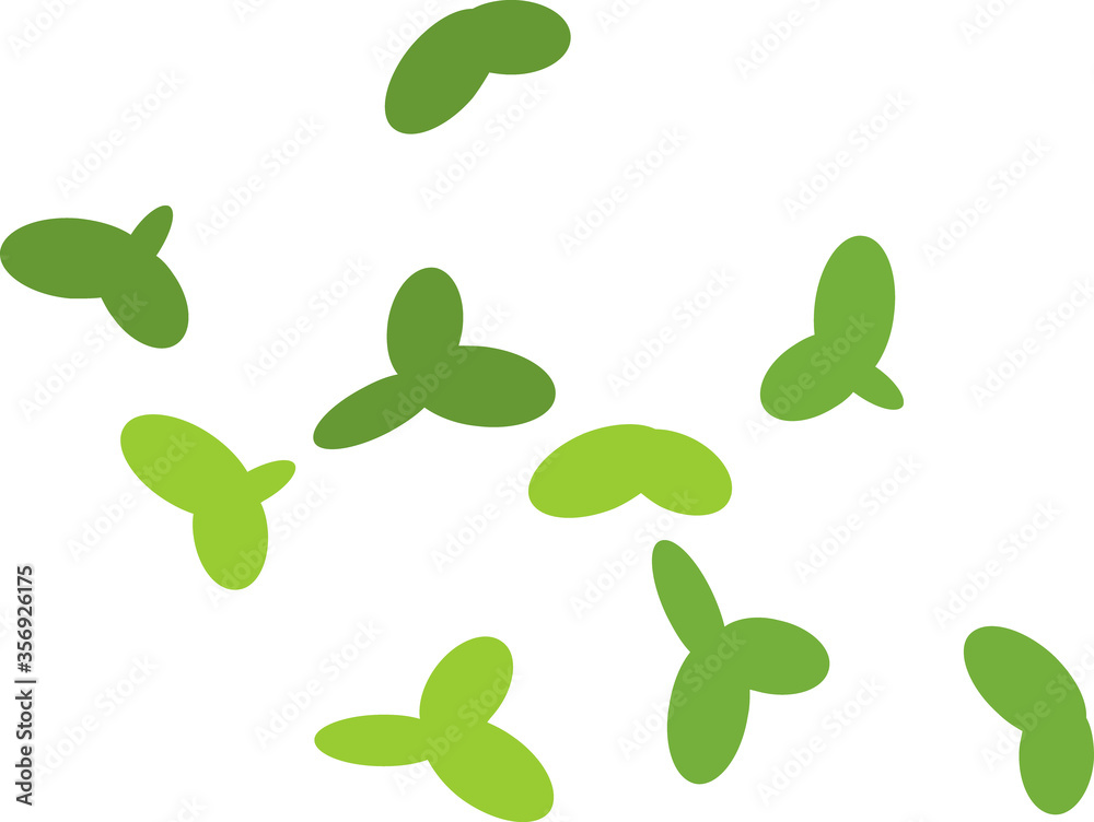 Green duckweed isolated on white background Stock Vector | Adobe Stock