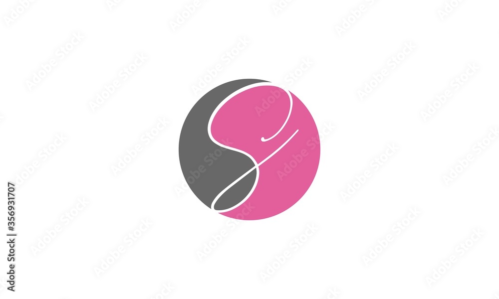 s, s logo, pink, icon, symbol, illustration Stock Vector | Adobe Stock